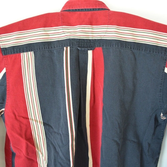 Ivy Crew | Shirts | Ivy Crew Long Sleeve Red White Blue Size L | Poshmark
